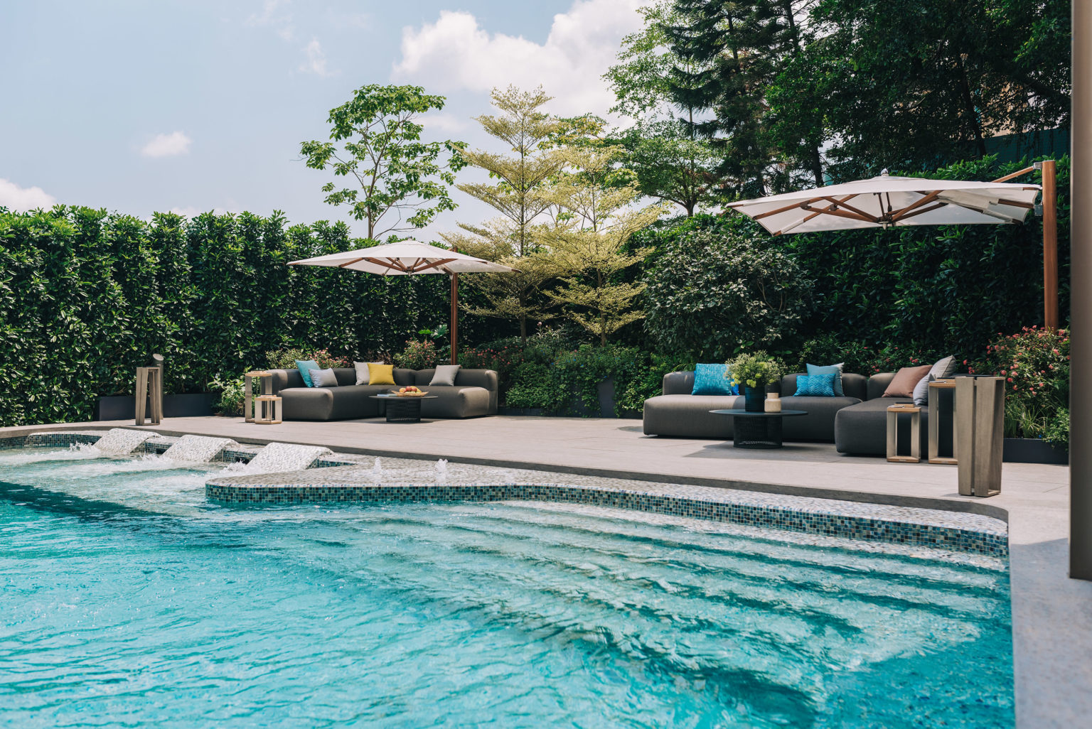 Wellness Pool & BBQ Area - Lanson Place Waterfront Suites